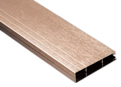 China Shining Brushed Aluminium Profile , Aluminium Roller Track For Building Decoration for sale