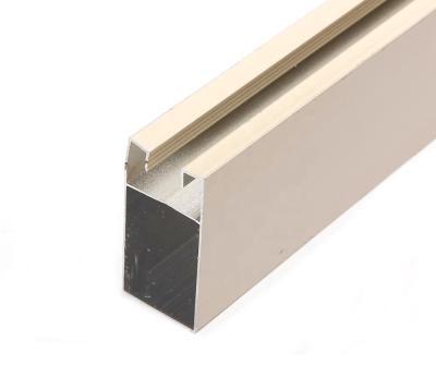 China Casement Window Frame , Triangle Bronze Anodized Hollow U Shape 6063 Aluminum Extrusion Profile for sale