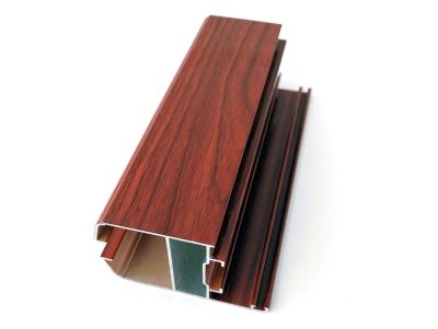 China Standard 6063 T5 Different Kinds Of Grain Wood Aluminum Profile For Door And Window for sale