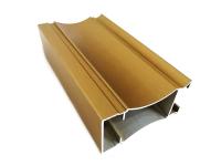 China Golden Brush Polished Aluminium Profile 6063 Extruded Profile For Sliding Window And Door for sale