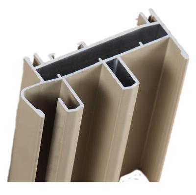 China 6063 T3 T8 Aluminum Window Profiles Beige Powder Coated Surface for sale