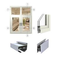 China 6063 Sand Silver Anodized Aluminium Sliding Windows Frame For Building Aluminum Window Profiles for sale