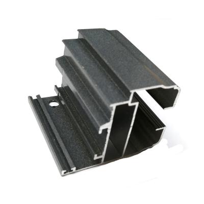 China 6063 Grey Powder Coated Aluminium Door Profiles Structure Extrusion Frame for sale