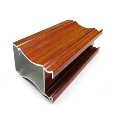 China GB523 6000 Wood Grain Aluminum Window Profiles for sale