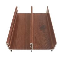 China 0.8-2.0mm Electrophoresis Aluminum Window Profiles Wood Grain Surfaces for sale