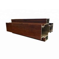 China T5 Wood Finish Aluminium Profiles 7.2 Meters Length For Doors Frame for sale