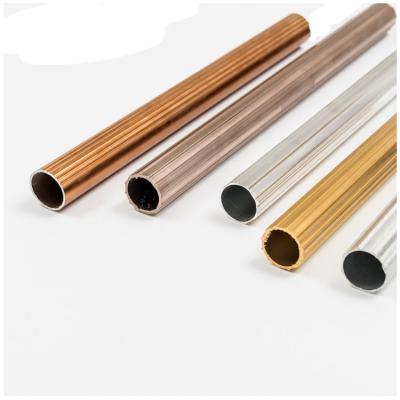 China Champagne Anodized Aluminium Tube Decoration T8 Normal Length 6m for sale