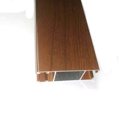 China 2.0mm Thickness 6063 Wood Grain Aluminium Profiles For Windows And Doors for sale