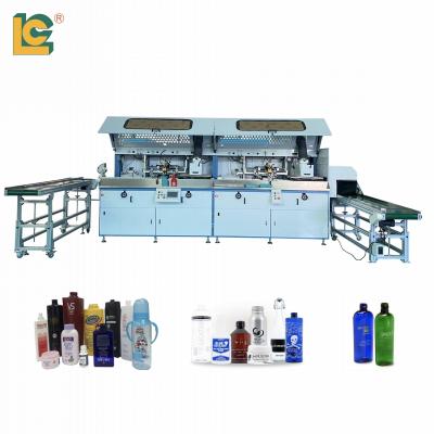China Plastic bottle Automatic two colour cylinder UV Screen Printer for sale