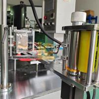 China Irregularly shaped bottle cap container edge profiling hot stamping machine for sale