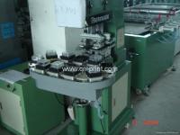 China 2-Colors Conveor Belt Sealed Cup neck label pad printing machine for sale