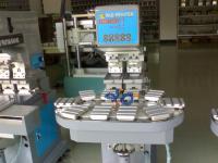 China 2-Colors Conveor Belt Sealed Cup neck label pad printing machine for sale