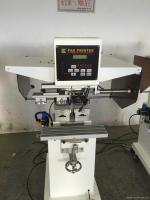 China pad shuttle garment neck label 2-color pad printing machine with laser light for sale