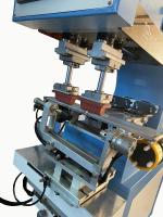 China Double head Independent cylinder 2 color pad printing machine for toys pen pad for sale