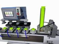 China 4color 20station Large Ink Cup Tank Belt Pad Printer with loading and unloading for sale