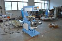 China Three color servo rotary fixture pad printing machine for sale