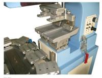China 2-color neck label pad printing machine pad printer with conveyer for sale