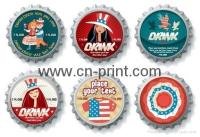 China 6-colors open ink well pad printing machine with flame treatment for bottle caps for sale
