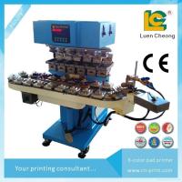 China 6-colors open ink well pad printing machine with flame treatment for bottle caps for sale