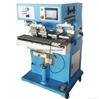 China PLC 4-color open ink well pad printing machine with shuttle and independent pad for sale