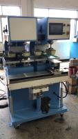 China PLC 4-color open ink well pad printing machine with shuttle and independent pad for sale