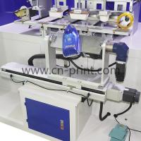 China Ironing four color servo rotary shuttle pad printing machine for sale