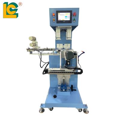 China LC Automatic 2 color servo rotary fixture pad printing machine for sale