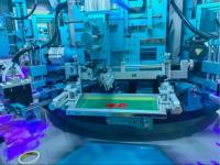 China 2 color Square Round Oval Shapes bottle automatic CNC screen printing machine for sale
