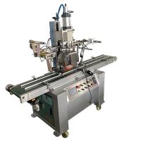 China Automatic hot stamping machine for cap with conveyor for sale