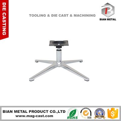 China High Precision Furniture Hardware Parts Aluminum Alloy Desk Base Legs for sale