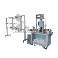 China 4500W Filter Pad Machine 165mm material width 4-6 bar Air suppliy 45pcs/min for sale