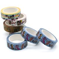 China Custom Print Colored Decoration Adhesive Paper Waterproof Masking Washi Tapes for sale