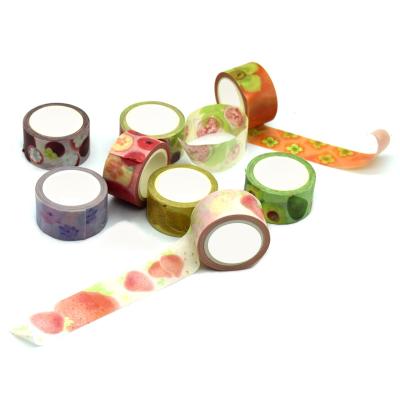 China custome make washi paper tape fresh fruits patterns with logo masking tape for sale