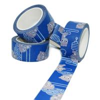 China Wholesale Washi Tape Custom Printed Blue Japanese Paper Tape Colored Masking Tape for sale