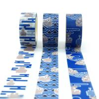China Wholesale Washi Tape Custom Printed Blue Japanese Paper Tape Colored Masking Tape for sale
