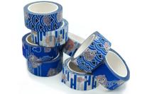 China Wholesale Washi Tape Custom Printed Blue Japanese Paper Tape Colored Masking Tape for sale