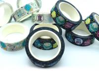 China Stationary Metallic Acid Free Adhesive Waterproof Glitter Film 15mm Masking Tape for sale