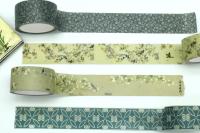 China High Quality Waterproof Adhesive washi Paper Tape Vintage Chinese Style Colored Packaging Tape for sale
