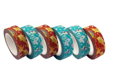 China Custom Printed Colored Tearable Foil Washi Tape for sale