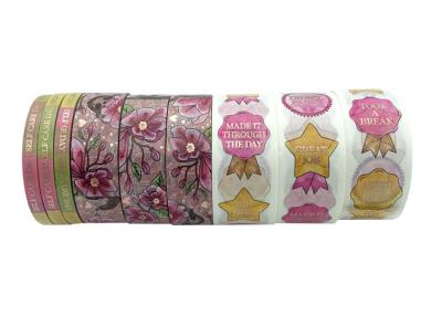 China Waterproof Colorful Cartoon Pattern Foil Washi Tape for sale