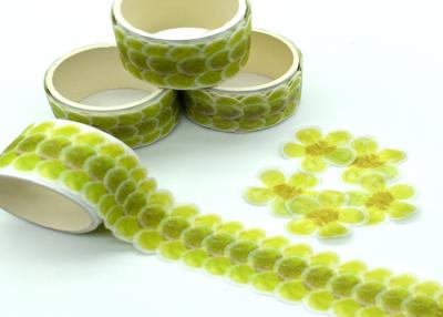 China Decorative Flowers Pattern Adhesive Washi Tape Stickers for sale
