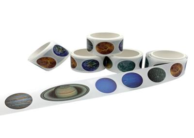 China Multi Color Planet Patterns Washi Paper Stickers for sale