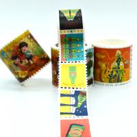 China Custom Cute DIY Masking Tape Printed Design Die Cut Stickers Washi Tape for sale