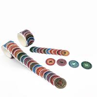 China 25mm Creativity Round Planner Washi Tape Stickers for sale