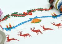 China Colorful 10m Christmas Craft Skinny Washi Tape for sale
