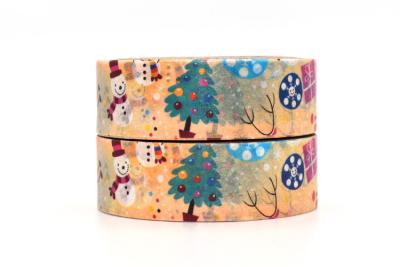 China Acrylic Adhesive Colorful Printing Christmas Masking Tape for sale