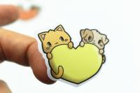 China Single Sided animal Removable Glue PVC Vinyl Stickers for sale