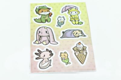 China CMYK Printing Die cut 150mm PVC Sticker Waterproof for sale