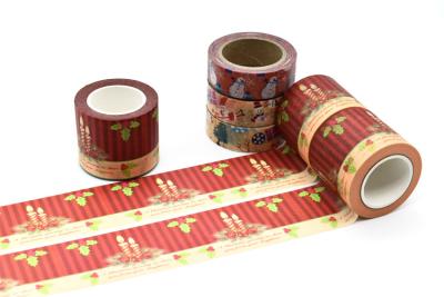 China Decorative Paper Crafts 15mm*10m Christmas Washi Tape for sale