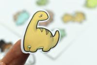 China Oil Proof Dinosaur PVC Vinyl Stickers For Scrapbook for sale